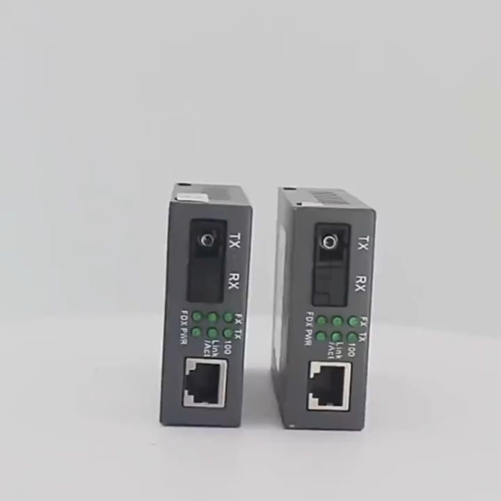 Htb 3100 A B Sepasang Fiber Optical Media Converter Single Netlink 10