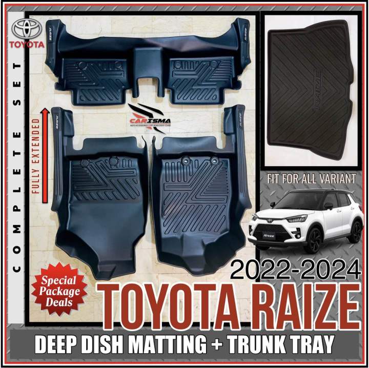 TOYOTA RAIZE 5D DEEP DISH MATTING and TRUNK TRAY (complete set) 2022 ...