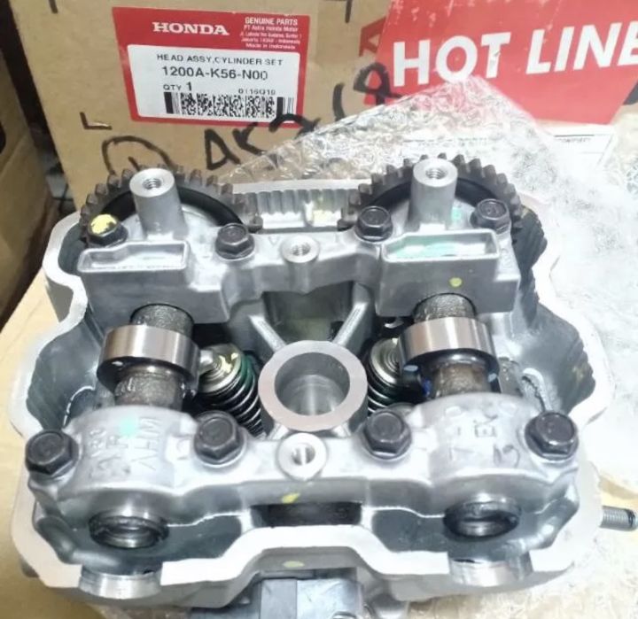 BLOK HEAD KOMPLIT ASSY ORIGINAL AHM HONDA K56 SUPRA GTR SONIC 150 CB150 ...