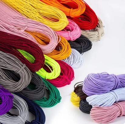 1mm 20M Braided Elastic Cord Beading Threads Stretch String Fabric ...