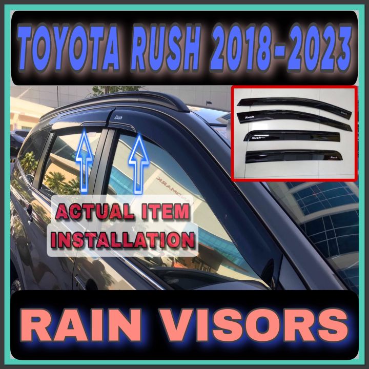 TOYOTA RUSH 2018-2023 RAIN VISOR (TOYOTA RUSH ACCESSORIES) | Lazada PH