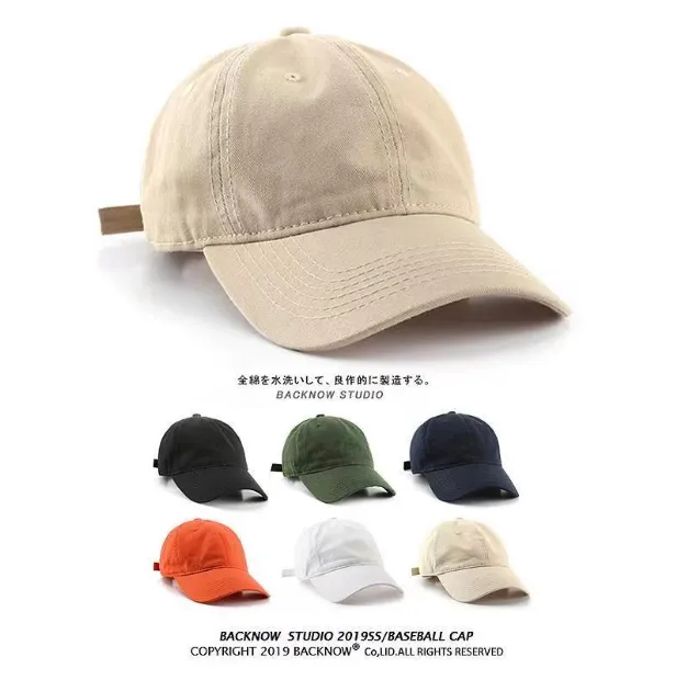 Summer Cotton Baseball Cap Unisex Korean Style Soft Peak Hat Streetwear ...
