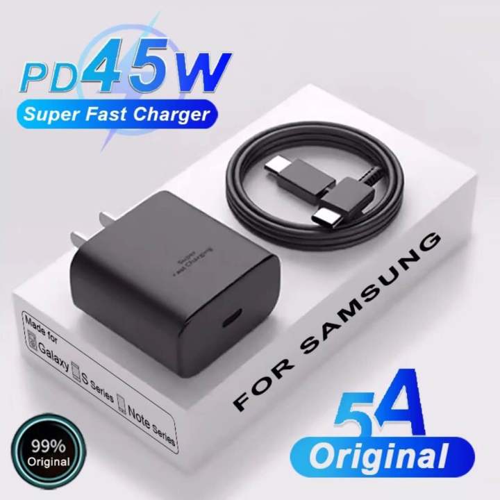 PD 45W Original For Samsung Galaxy S23 Ultra S22 S21 S20 S10 S9 S8 USB C Super Fast Charger For ...