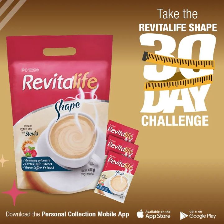 Revitalife shape instant coffee mix with stevia21gx20 sachets | Lazada PH
