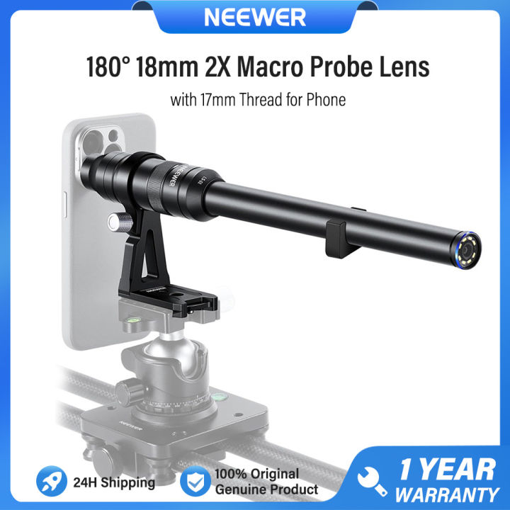 NEEWER 180° 18mm 2X Macro Probe Lens, for 17mm Thread Lens Mount, Macro ...