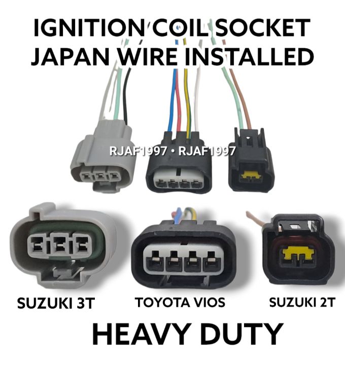 ORIGINAL IGNITION COIL SOCKET FOR TOYOTA VIOS WITH AUTO WIRE '16 HEAVY ...