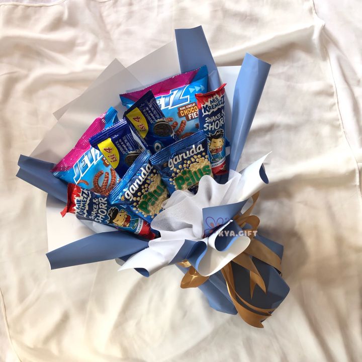 GV003 [Ready Stock]/Bucket Snack/Buket Snack/Buket Biru Pink | Lazada ...