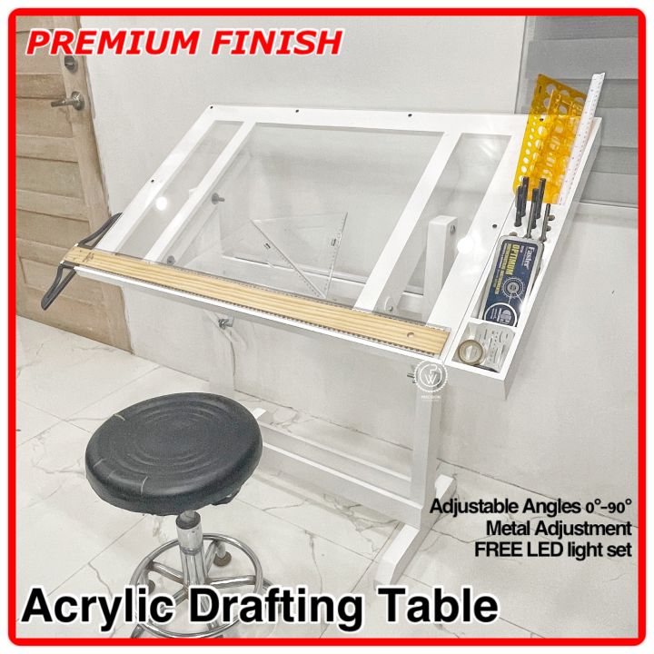 WHITE ACRYLIC DRAFTING TABLE | PRECISION WOODWORKS | DRAWING TABLE ...