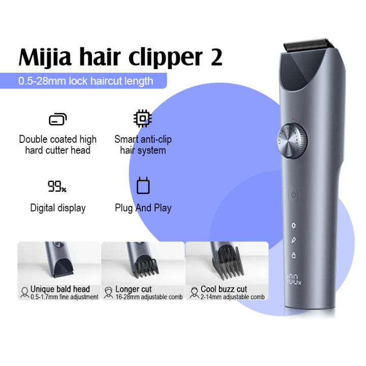 Xiaomi Electric Hair Clipper 2 ปัตตาเลี่ยนตัดผม IPX7 กันน้ำ Hair ...