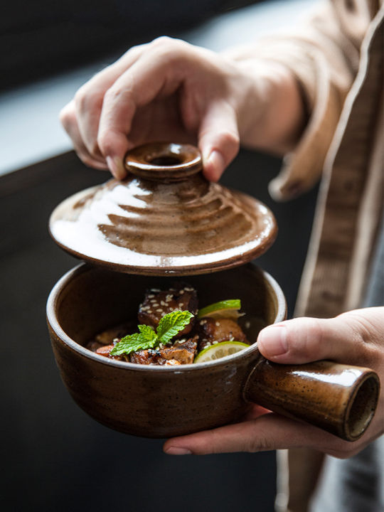 Where Soil Creative Coarse Clay Pot สําหรับการทําอาหารช้าในไมโครเวฟ ...