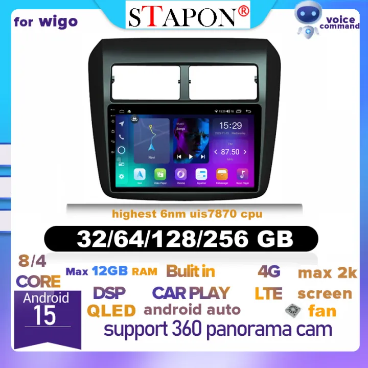 STAPON 9inch FOR Toyota Wigo 2012-2018 Android15 32 64 128 256GB 2k ...