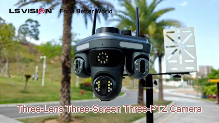 LS VISION 15MP Three Lens WIFI CCTV PTZ Camera IP66 Waterproof Outdoor ...
