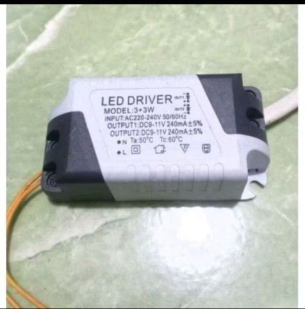Led Driver Lampu Downlight 2 warna 3+3watt Ballast Trafo Lampu ...