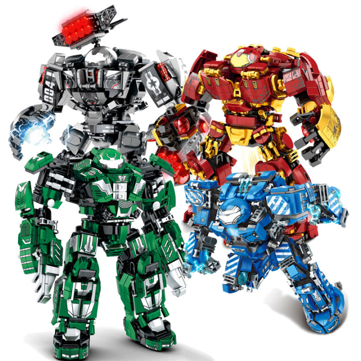 Superheroes Mecha Building Blocks Toys for Boys Super Armor Robot Model ...