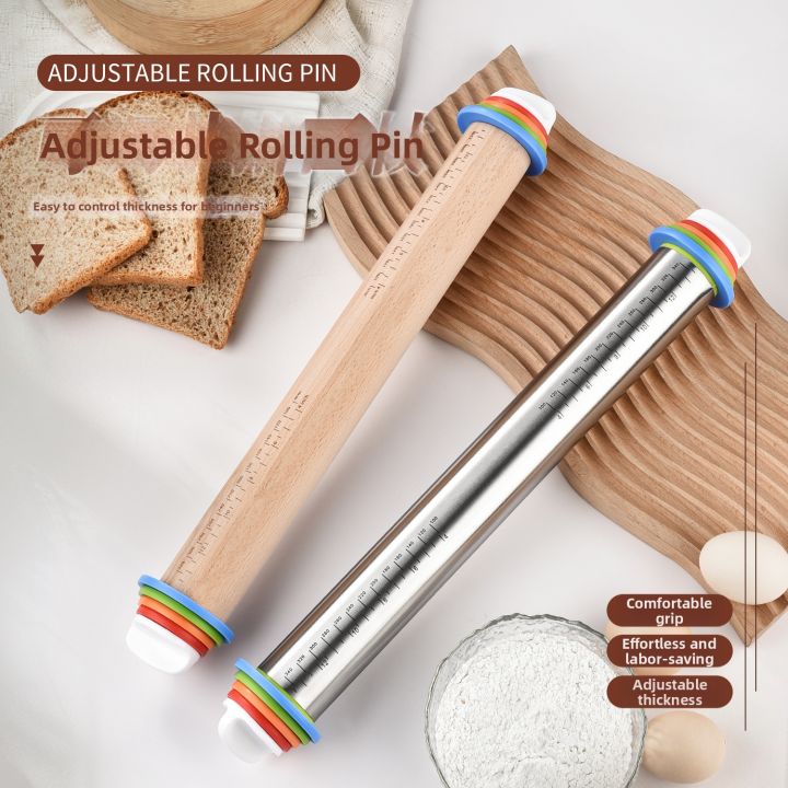 Adjustable Thickness Kitchen Rolling Pin With Scale | Lazada PH