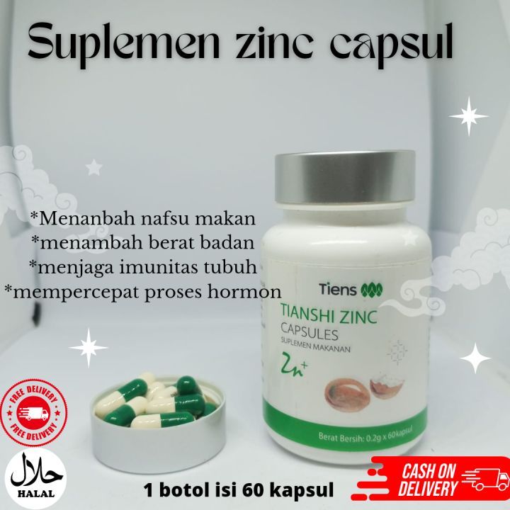 ZINC KAPSUL TIENSI ~ PENAMBAH NAFSU MAKAN DAN PENAMBAH BERAT BADAN ...