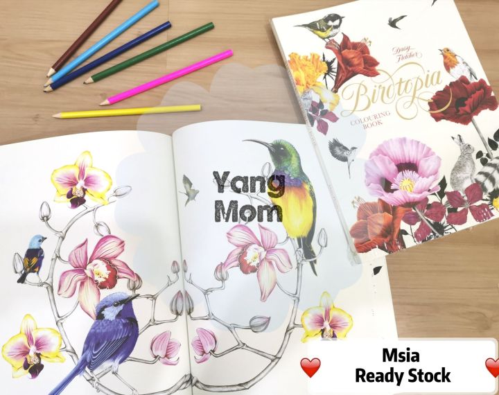 (YM) READY STOCK Adult Colouring Book Birdtopia Colouring Book | Lazada