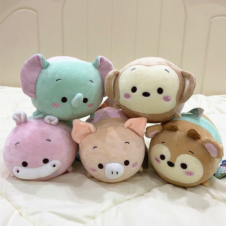 Deer Pig Monkey Hippo Elephant Doll Soft Foam Nanoparticles Stuffed Toy ...