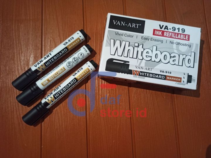 1 PACK (10 PCS) SPIDOL WHITEBOARD MARKER HITAM | Lazada Indonesia