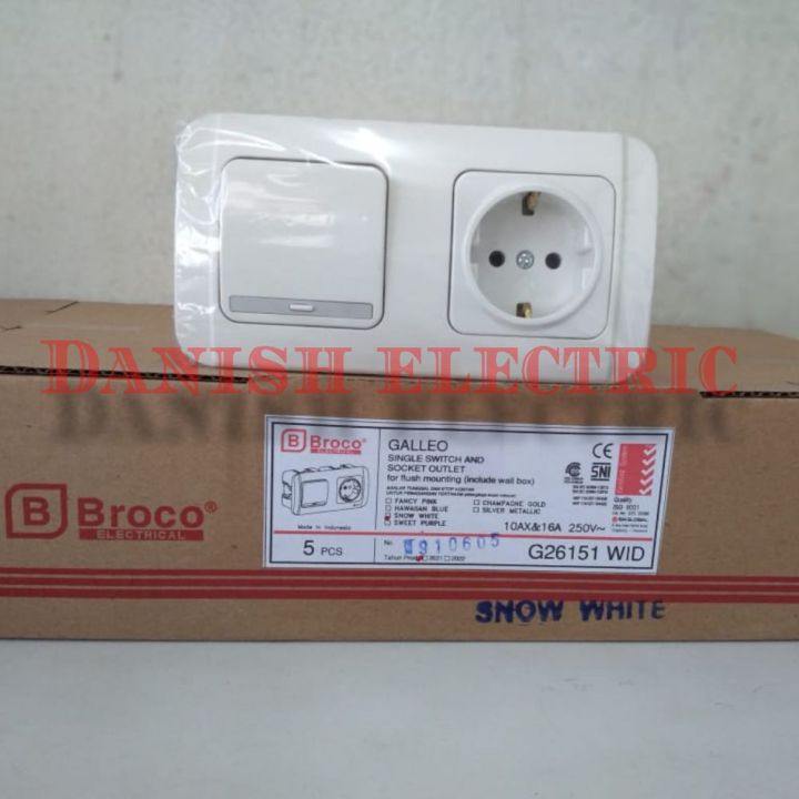 Broco galleo saklar engkel+stop kontak BROCO GALLEO G26151WID bonus ...