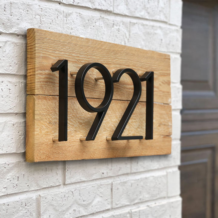 125mm Floating House Number 5 inch Black Outdoor Exterior House Number ...