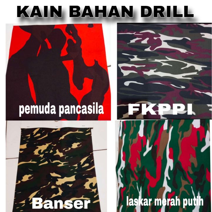 Kain Loreng PP, Banser, LMP, FKPPI ukuran 1 meter / bahan kain meteran ...