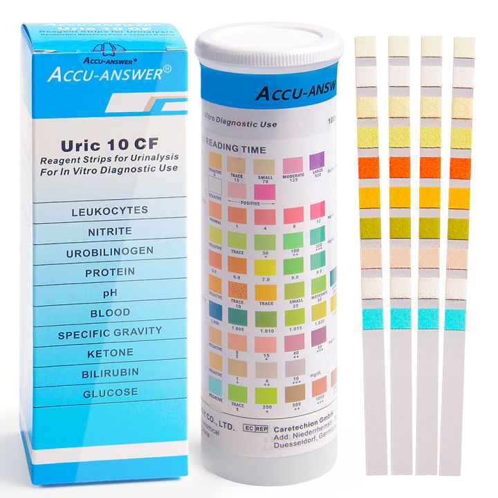 10 Parameter Urine Test Strips for Urinalysis(100pc) in Sealed Pouches ...