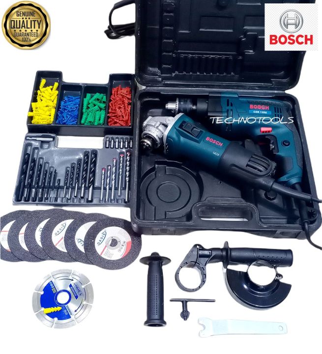 IMPACT DRILL AND ANGLE GRINDER SET | Lazada PH
