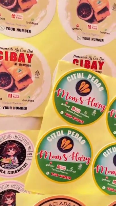 5-8 Buzz Gell Stiker Jajanan Umkm Cireng Cilok Cibay Sticker Bentuk ...