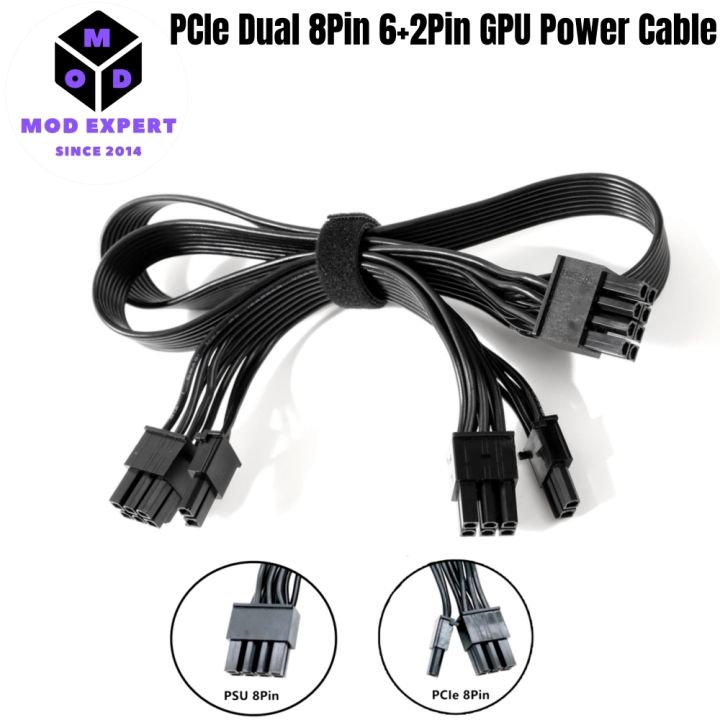PCIe Dual 8Pin 6+2Pin with Pigtail GPU Card Power Cable for Corsair ...