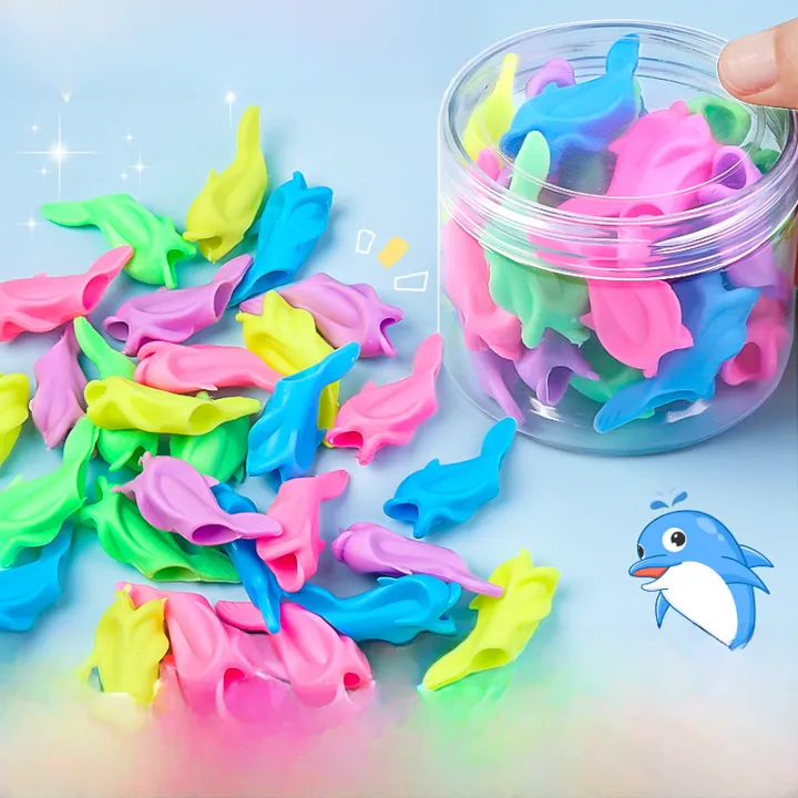 Dolphin Pen Holder Writing Practice Corrector Anti-Curl Wrist Primary ...
