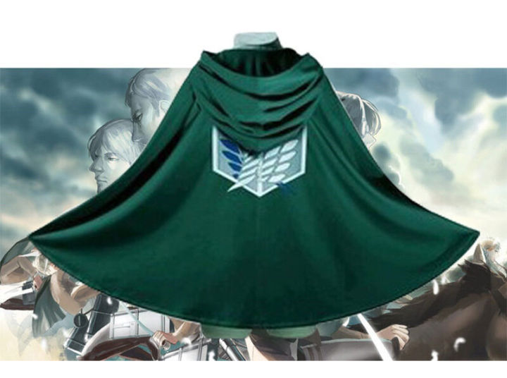 Available Anime Attack on Titan Costume Green Cloak Cosplay Shingeki No ...