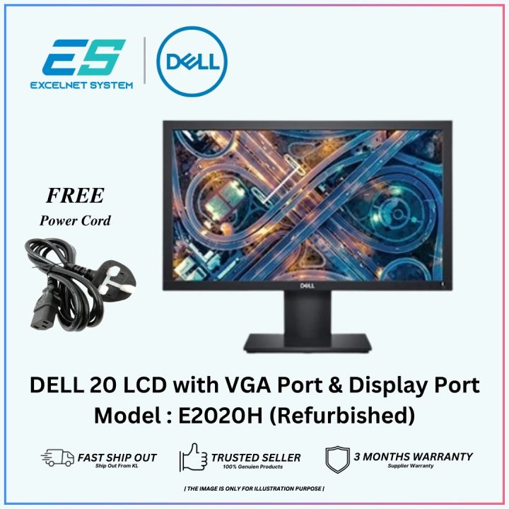 DELL E2016H & E2020H LCD MONITOR REFURBISHED With VGA Port & Display ...