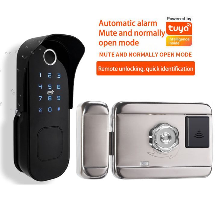 Fingerprint Door Lock Waterproof Outdoor Gate Lock Bluetooth TTlock ...