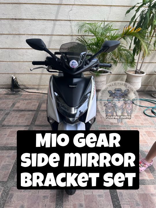 Mio GEAR 125 Side mirror with bracket visor set | Lazada PH