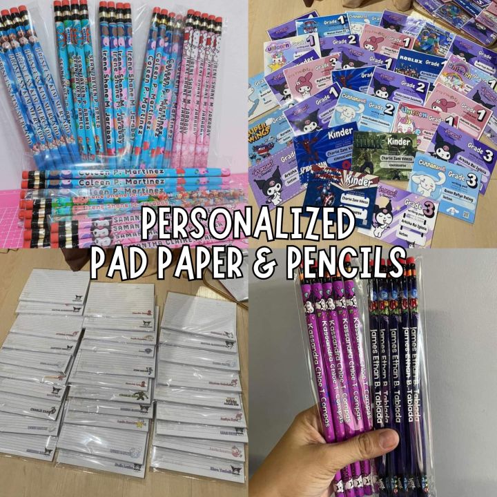 Personalized Pad Papers & Pencils Bundle | by Crafts&ClaysPH | Lazada PH