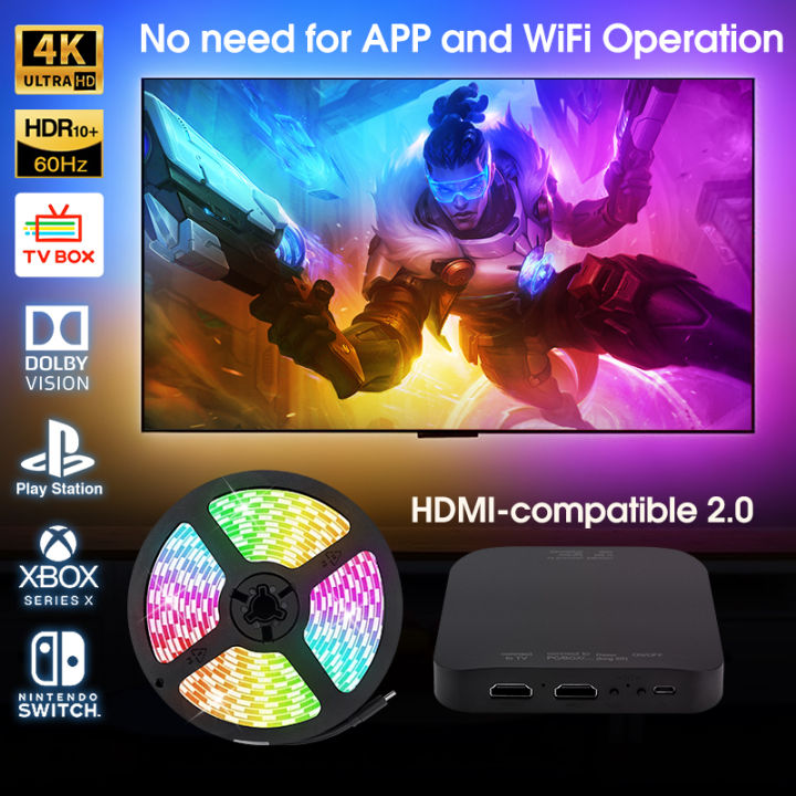 2024 Upgrade Smart TV LED Backlight Screen Color Sync Ambient Lighting LED Strip Light for 4K ...