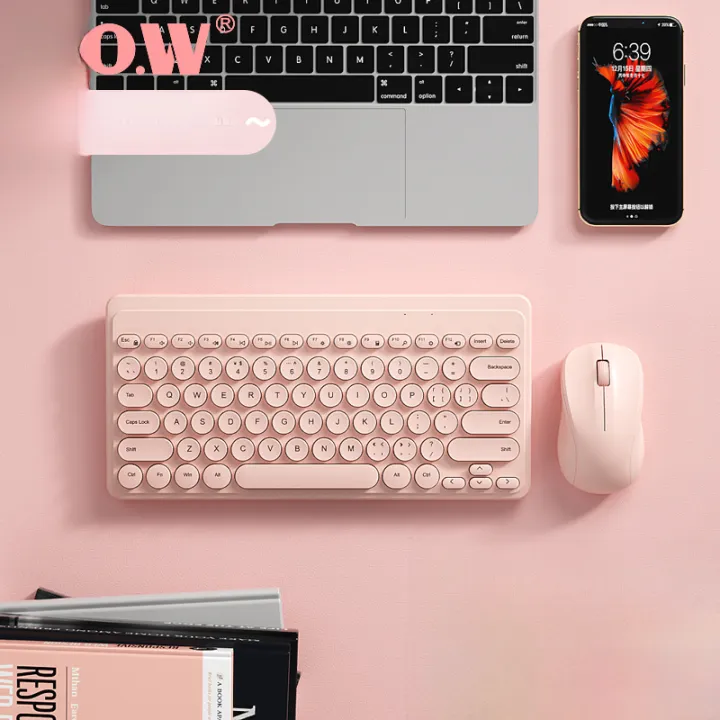 Ultra-Thin Wireless Keyboard Mouse Set for Laptop Desktop Quiet Typing ...