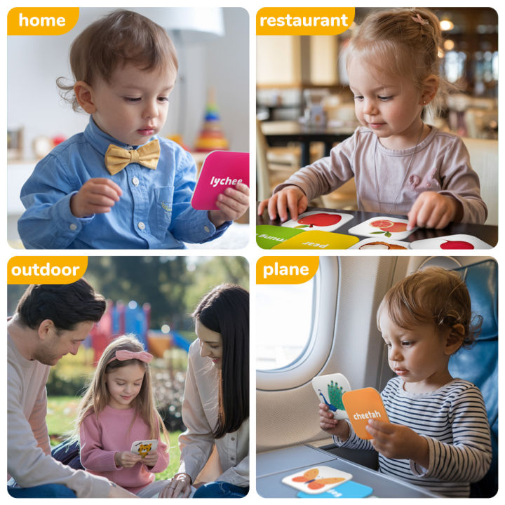 BEAR TALE Early Learning Flash Cards Set Baby Educational Toys Animal ...