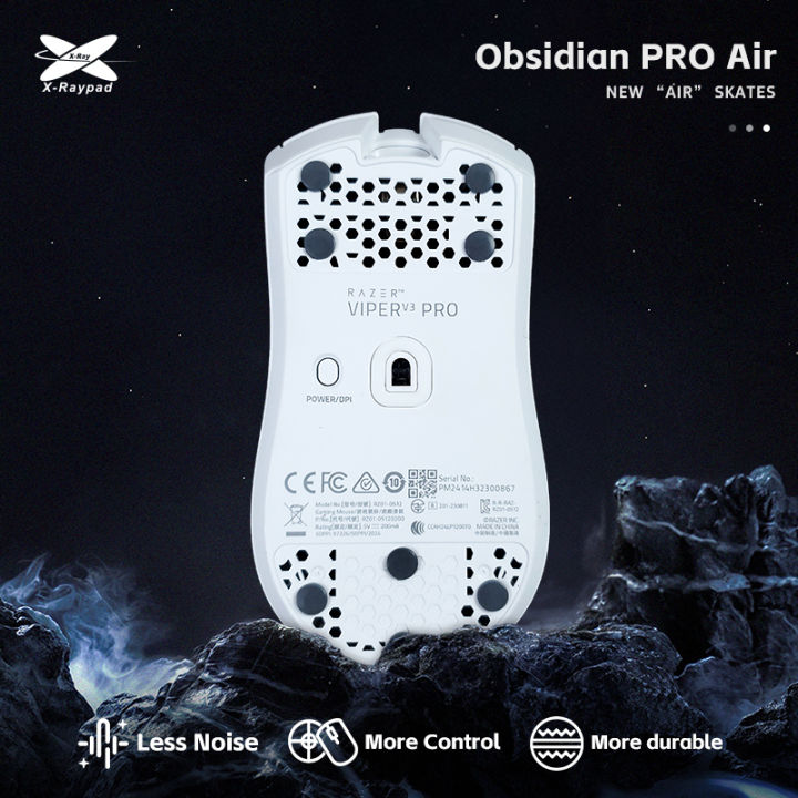 X-Raypad Obsidian PRO Air U-PE Universal Dot Mouse Skates – Less Noise ...