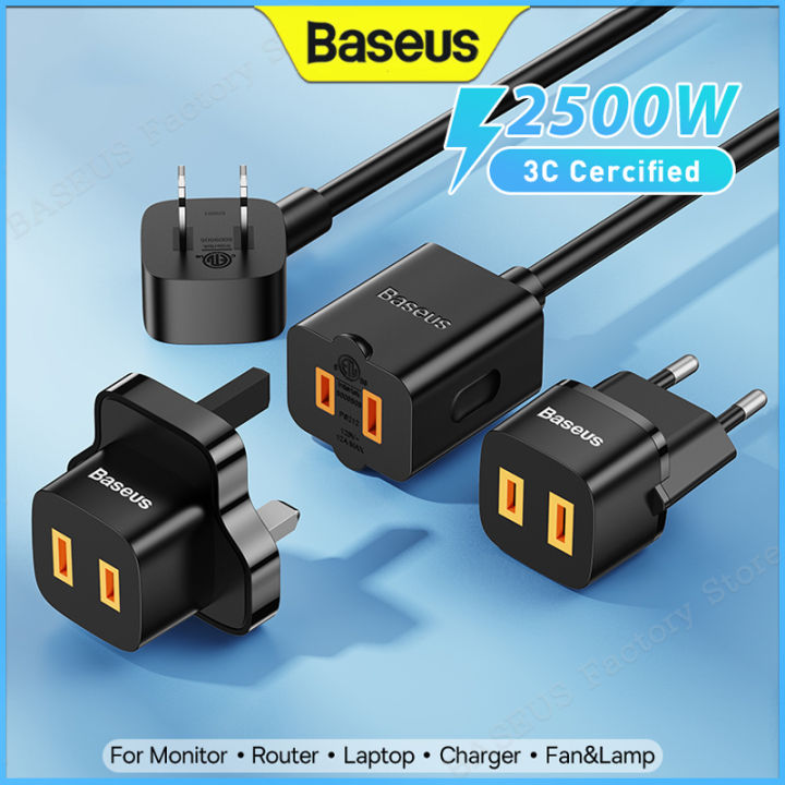 Baseus AC Adaptor Mini PowerStrip 2500W Max PowerCombo Power Cord CN ...