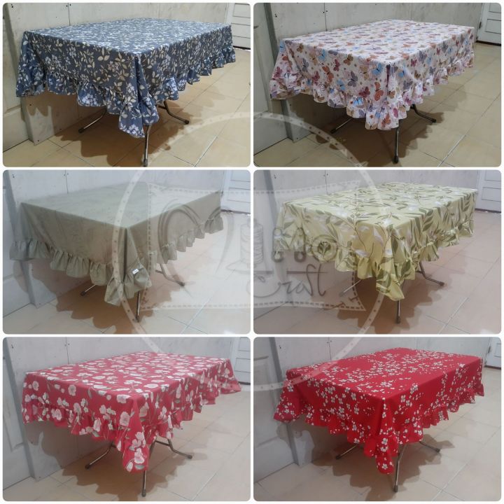 Taplak Meja Persegi 6 Kursi / Alas Meja Persegi 210x140 cm | Lazada ...