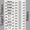 Subject Stickers Blank or Customized Name Grade Section Teacher Random ...