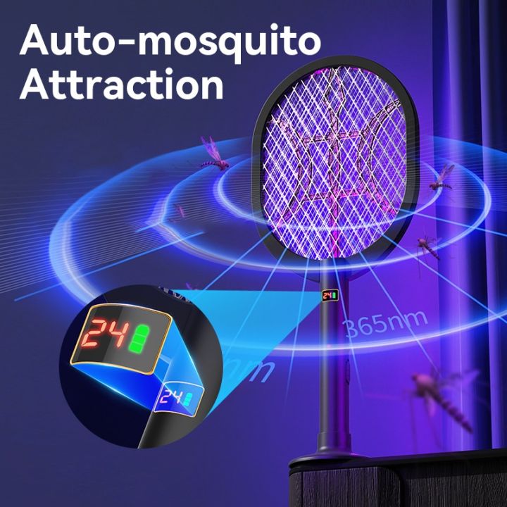 Auto-mosquito Attraction Rechargeable Electric Mosquito racket Killer ...