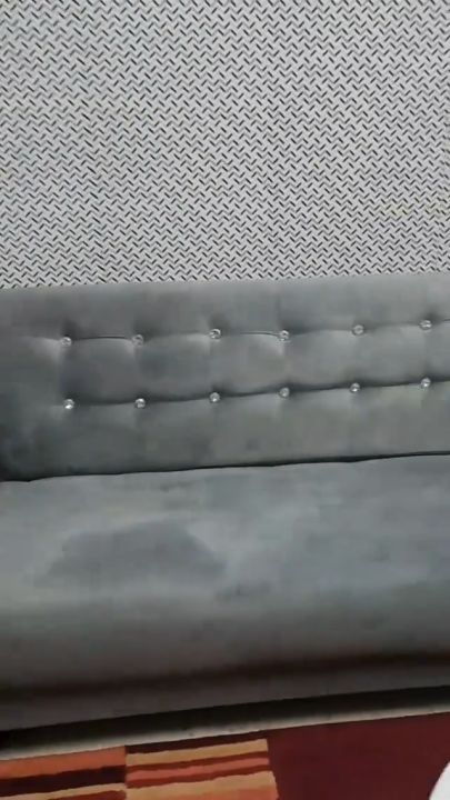 Sofa Baldu Sofa Kain Sofa Kulit FREE STOOL High Quality Velvet Sofa 3 ...