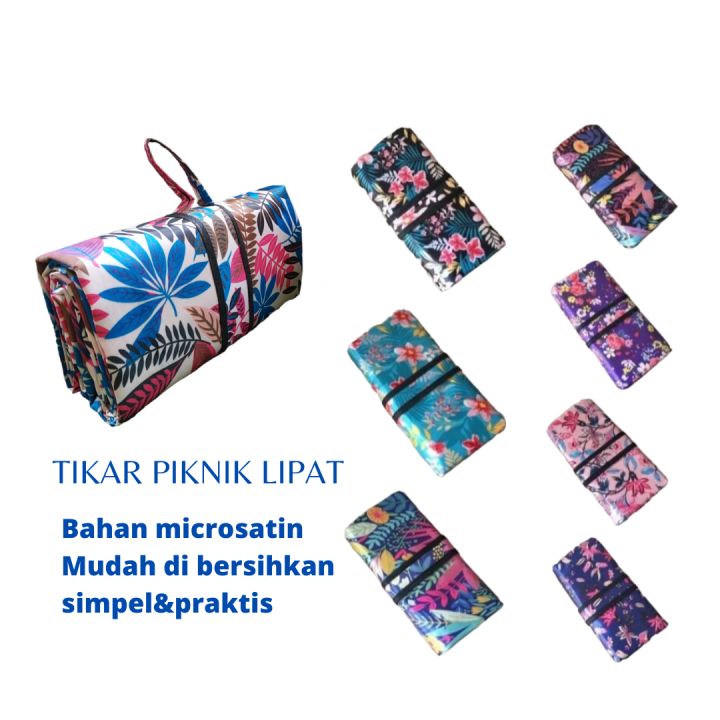 TIKAR LIPAT PIKNIK MICROSATIN WATERPROOF UKURAN 300cmX150cm | Lazada ...