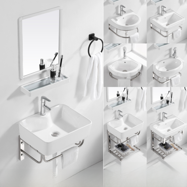 Mini Wash Basin Small Apartment Washbasin Bathroom Triangle Balcony ...