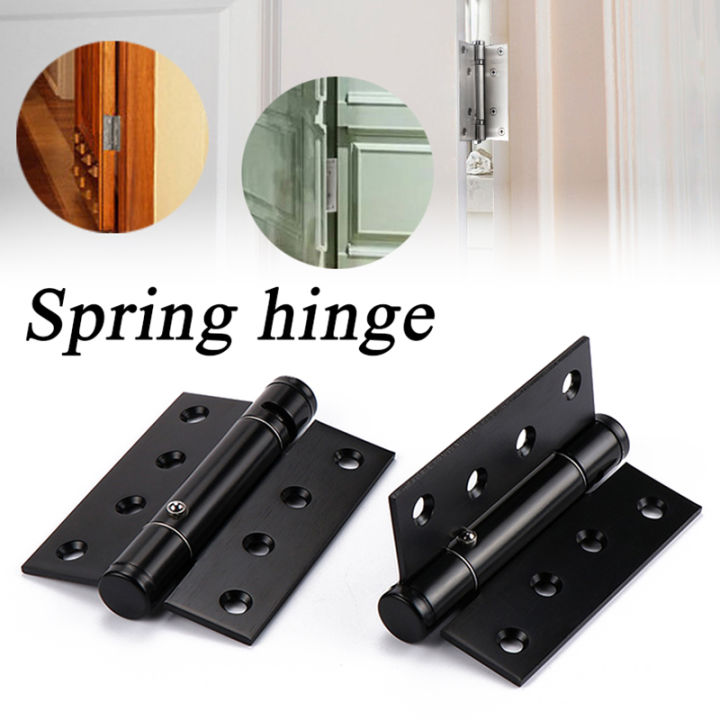 [Valink]4 Inch Matt Black Spring Hinge Invisible Door Self-Closing ...