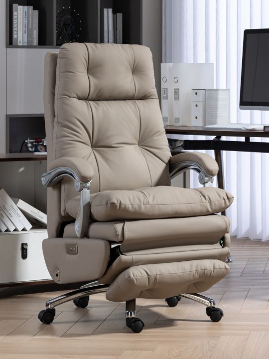 Electric Leather Office Chair Large Boss Chair Comfortable for Long ...
