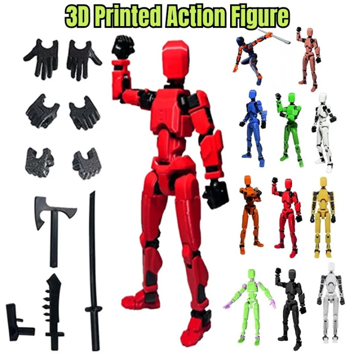 13 Action Figure T13Action Figure 3D Printed Multi-Jointed Movable ...